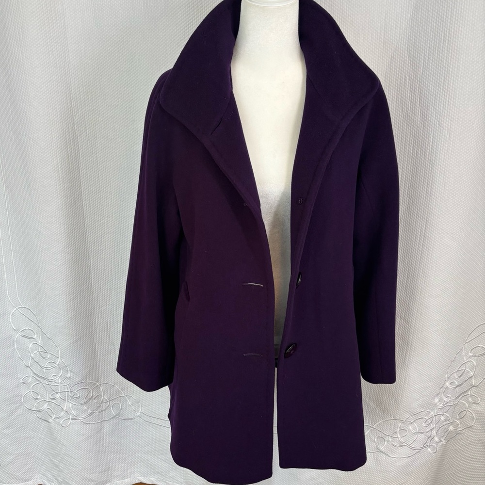 Ellen Tracy Deep Purple Winter Coat - Gem
